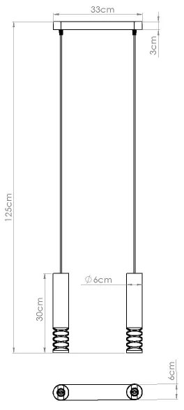 Sollux SL.1687 - Lustr na lanku LAMI 2xGU10/10W/230V bílá