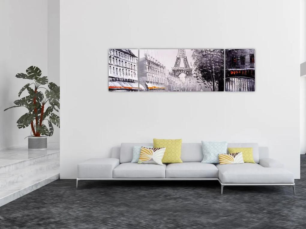 Obraz - Olejomalba, Paříž (170x50 cm)
