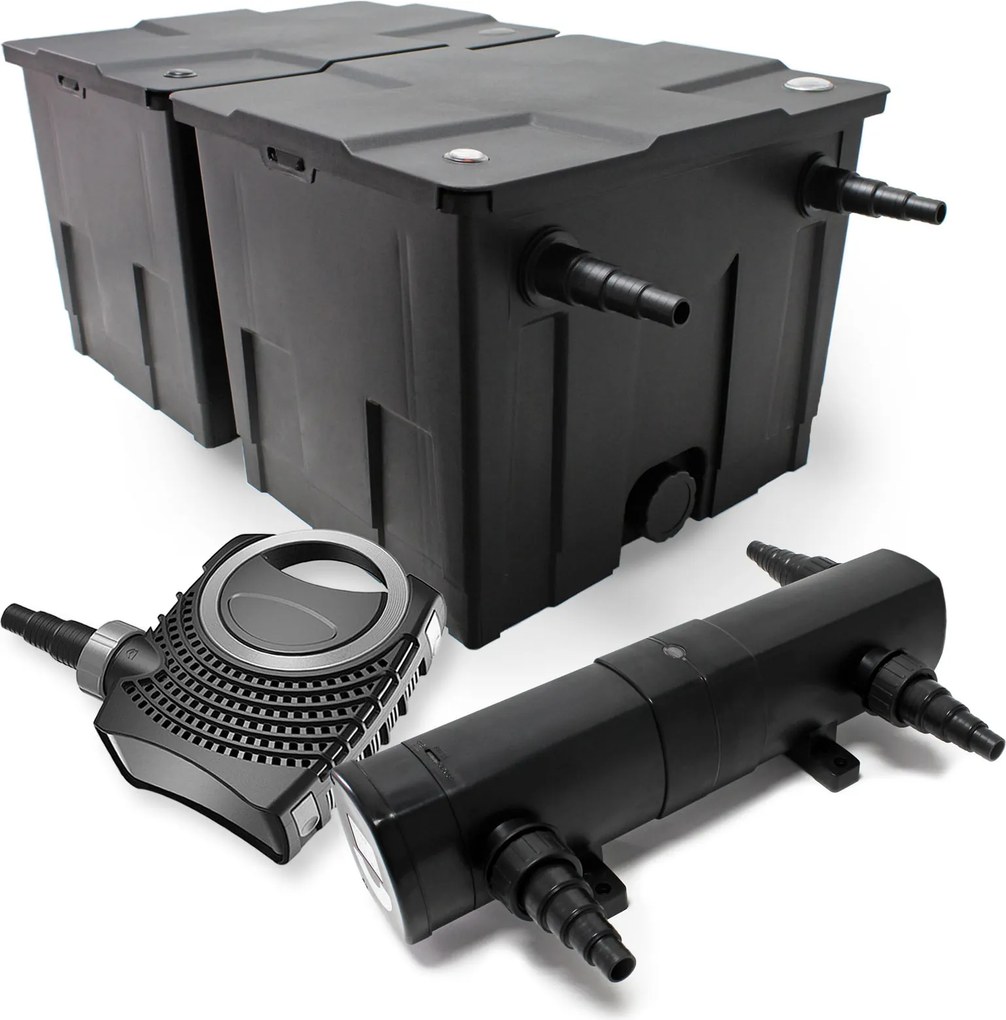 Sada jezírkové filtrace SunSun CBF-350B / CUV-236 – 60000 L, 10000 l/h, 80 W (54440)