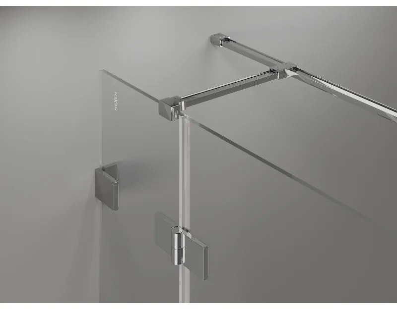 Mexen Lunar T, sklápěcí sprchový kout levý 110 x 70 cm, 8mm čiré sklo, chromový profil, 834T-110-070-01-00-L