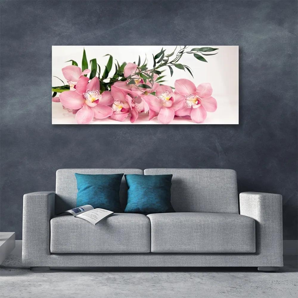 akrylový obraz Orchidej Květiny Lázně 125x50 cm