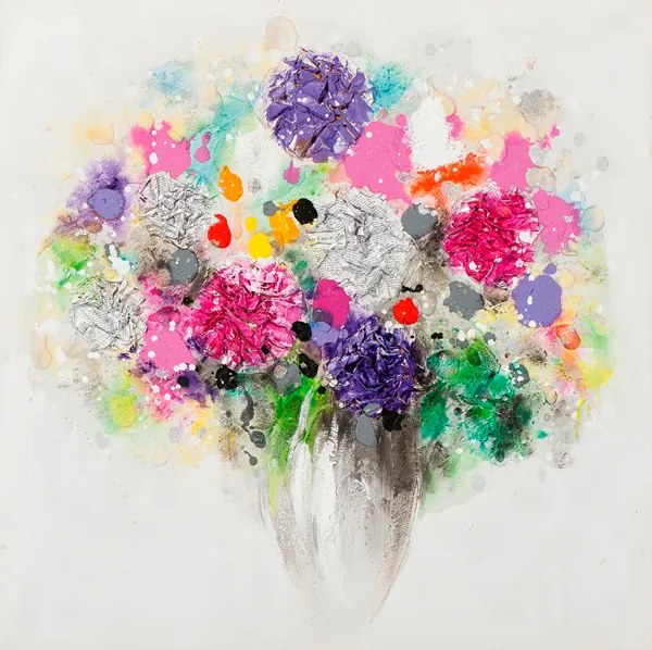 Obraz Maxidesign květiny ve váze 75x75cm
