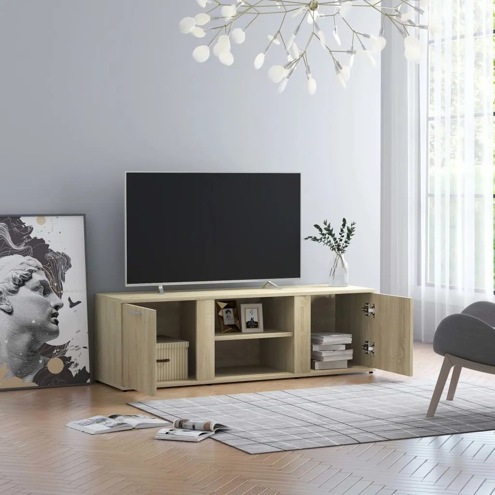 vidaXL Marketos TV stolek dub sonoma 120 x 34 x 37 cm kompozitní dřevo