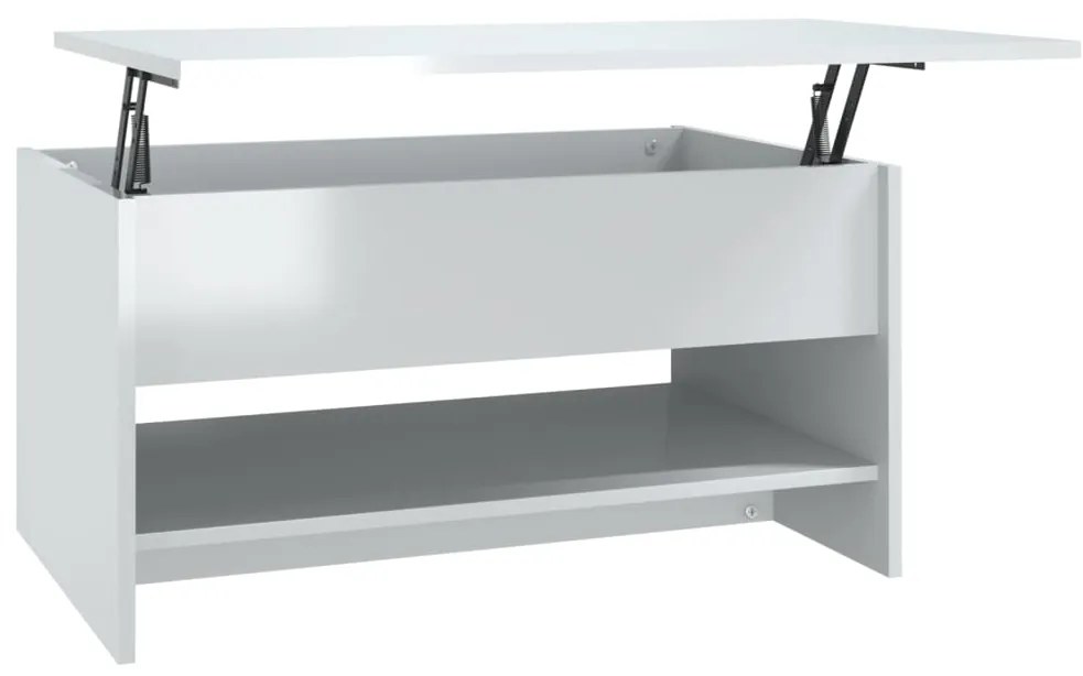 vidaXL Konferenční stolek lesklý bílý 80 x 50 x 40 cm kompozitní dřevo