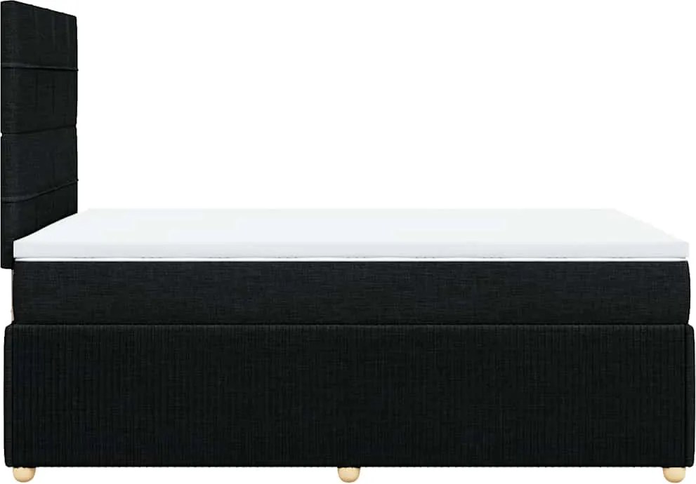Box spring postel s matrací černá 120x200 cm textil 3294325