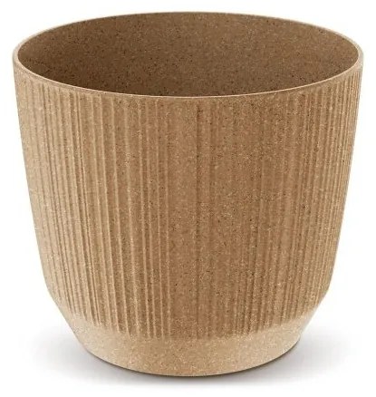 PROSPERPLAST Květináč - RYFO Eco Wood Průměr: 19,5 cm, Barva: naturo