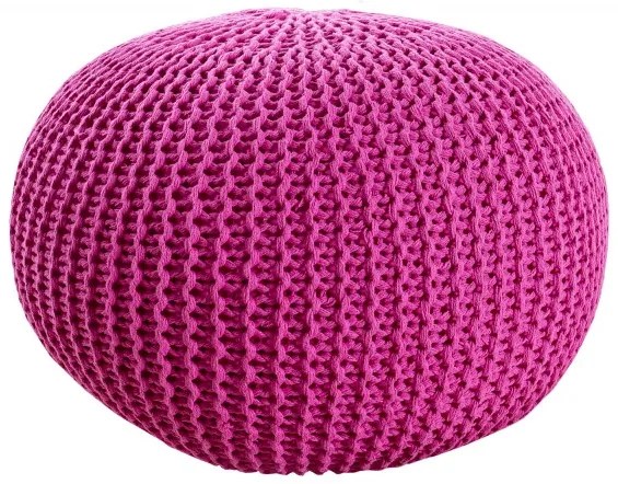 Deflee pletený puff LEEDS 50 VIOLET TAB23107100% bavlna  výška 35cm, Ø 50 cm