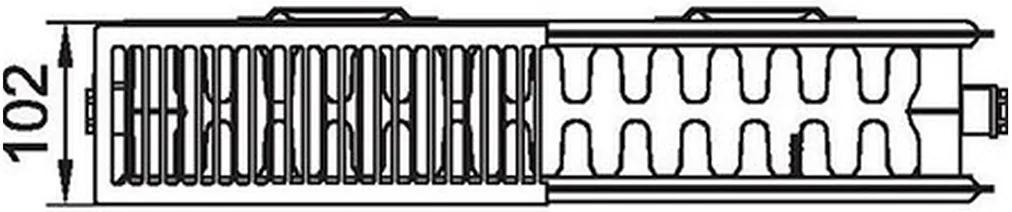 Kermi Therm X2 LINE-K kompaktní deskový radiátor 22 505 x 705 PLK220500701N1K