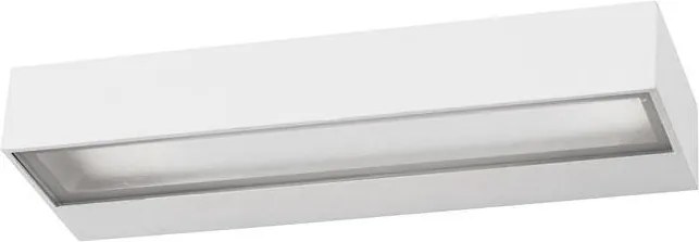 NV 9027202 Venkovní nástěnné svítidlo FUNGO bílý hliník skleněný difuzor LED 12W 3000K 220-240V 120st. IP65 světlo dolů - NOVA LUCE