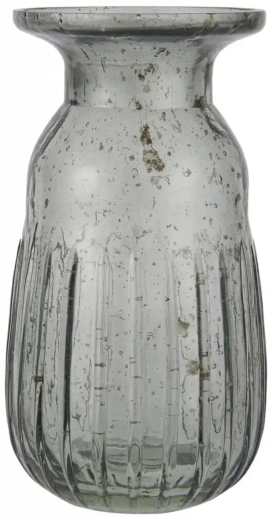 IB LAURSEN Váza Hyacint Pebbled Glass Smoke, šedá barva, sklo | BIANO