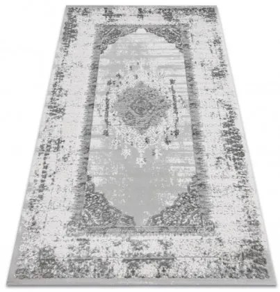 Koberec AKRYL VALS 8801 Ramka ornament, sloní kost / šedý