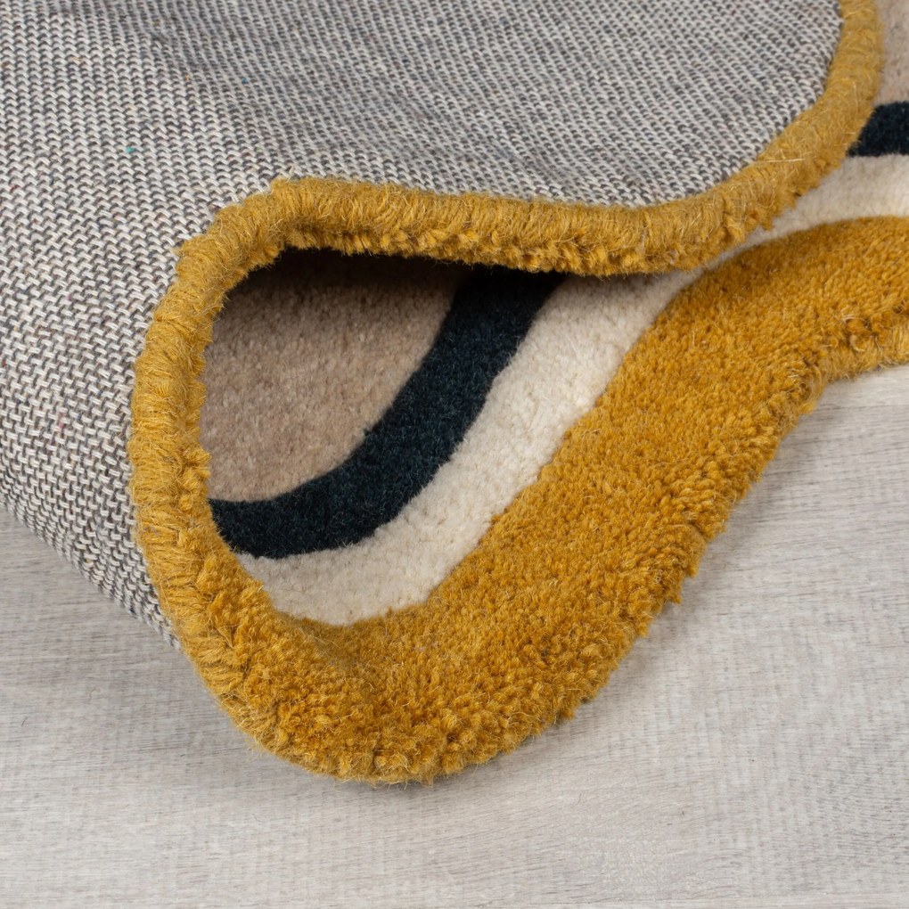 Flair Rugs, Kusový koberec Wool Scallop Leo Border Multi, 120x170, vícebarevná, ložnice