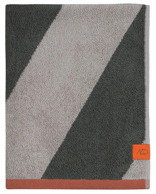 Khaki froté ručníky z bio bavlny v sadě 2 ks 40x55 cm Diagonal – Mette Ditmer Denmark