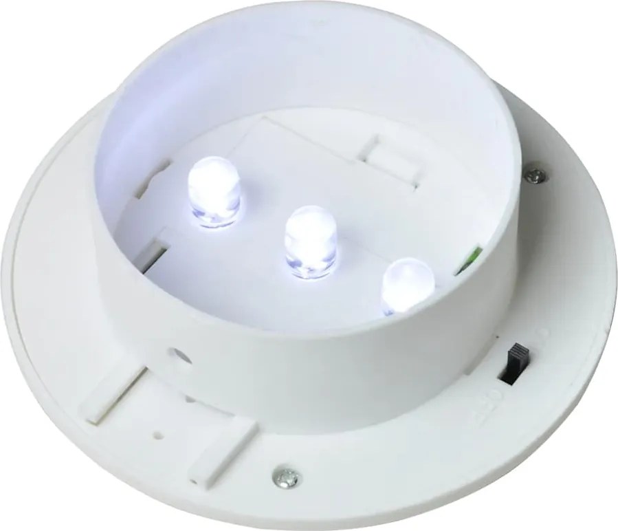 Venkovní solární lampy na plot 12 ks LED bílé 277123