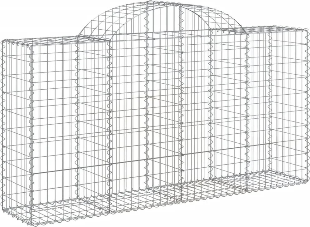 Klenuté gabionové koše 3 ks 200x50x100/120cm pozinkované železo 3146321