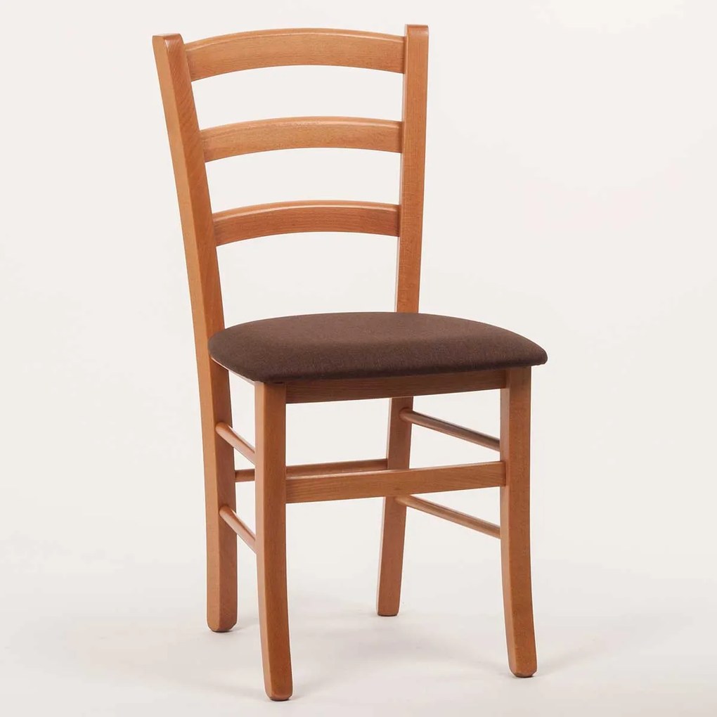Židle VENEZIA s čalouněným sedákem ořech LUX bronzová 11