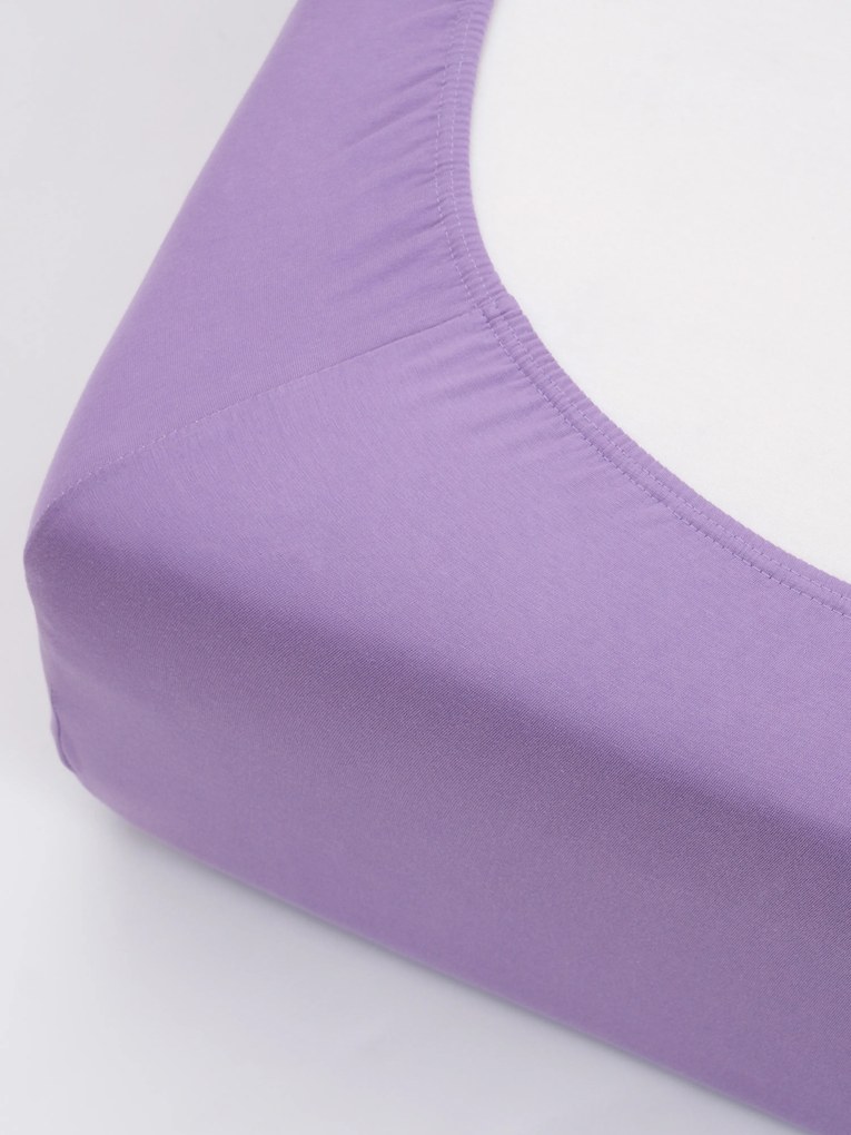 MK Lůžkoviny Jersey prostěradlo s elastanem 200 × 200 cm – levandulové