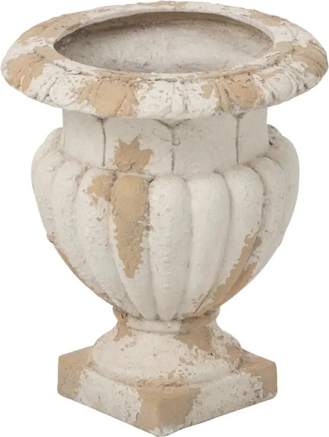 Béžový antik květináč Antiqou French - Ø 30*35 cm