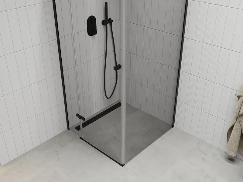 Mexen Roma sprchový kout 70x70cm, 6mm sklo, černý profil-čiré sklo, 854-070-070-70-00