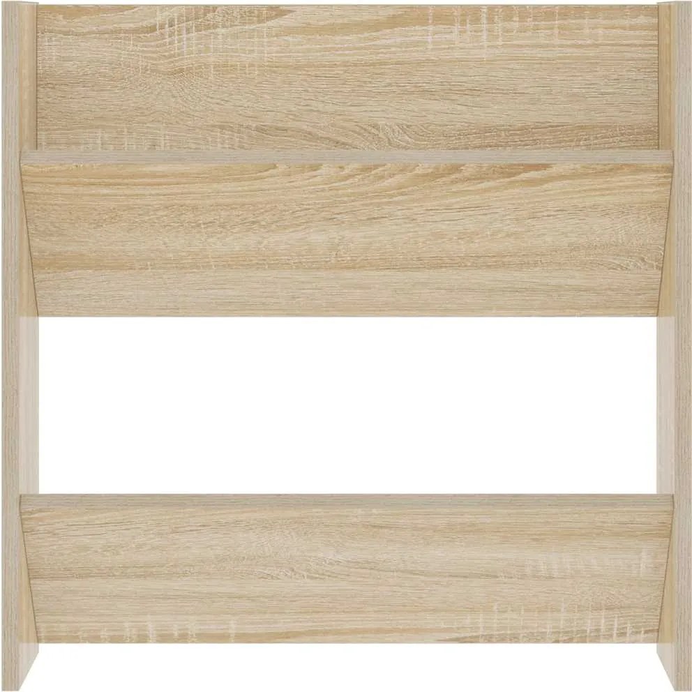botník, závěsný, 2 patra, kompozitní dřevo, 60x60x18 cm, dub sonoma, Dekorino BB20260030