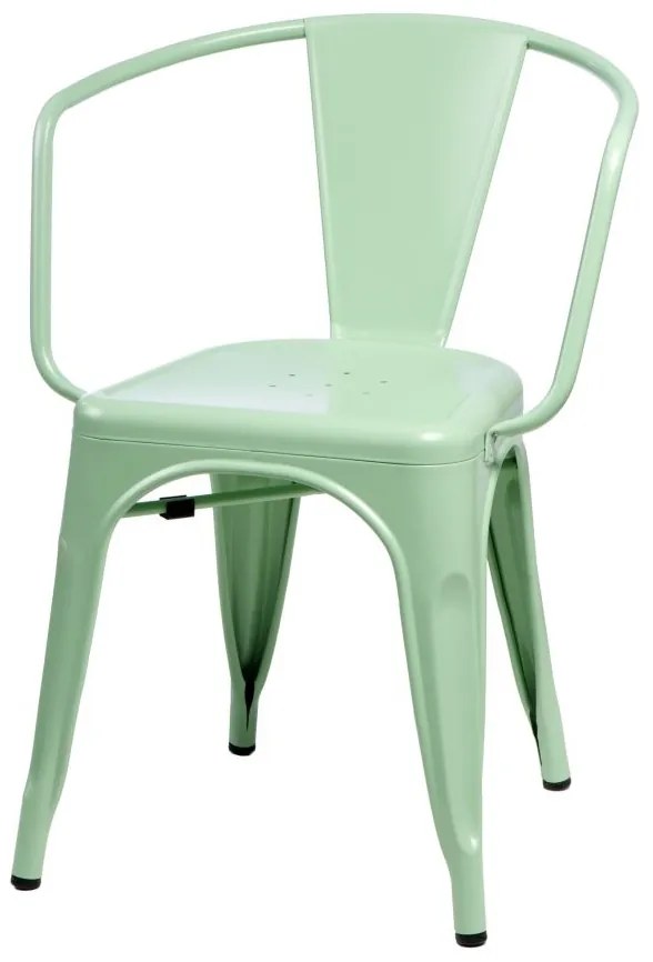 Culty Jídelní židle Tolix 45 s područkami, zelená