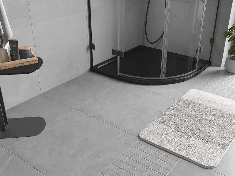 Mexen Flow půlkruhový sprchový kout slim 90 x 90 cm, černý mat - 46Q709090