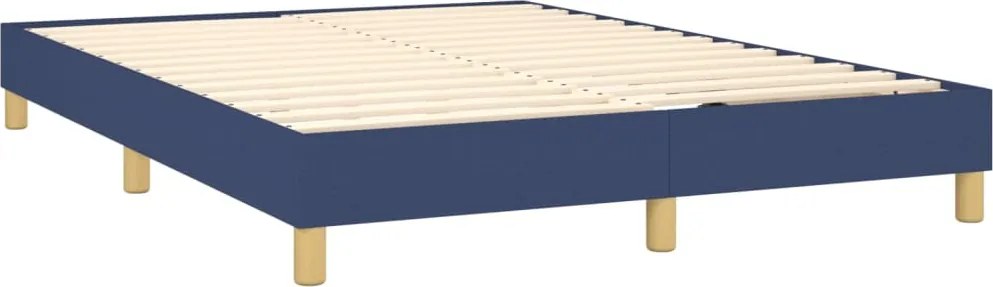 Box spring postel s matrací modrá 140x200 cm textil 3140863