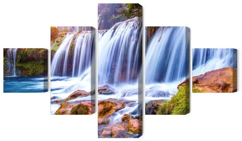 Vícedílný obraz Vodopád Jiulong V Luopingu Nedostatek Nedostatek Plátno Canvas 200x120