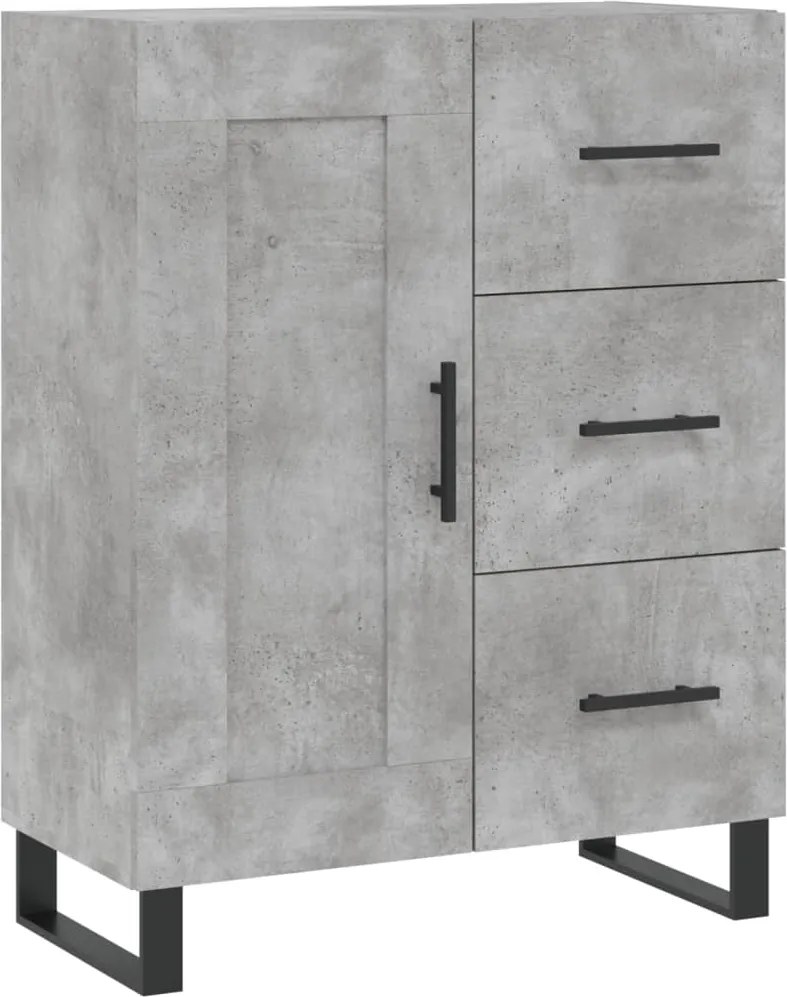 Skříň highboard betonově šedá 69,5x34x180 cm kompozitní dřevo 3198685