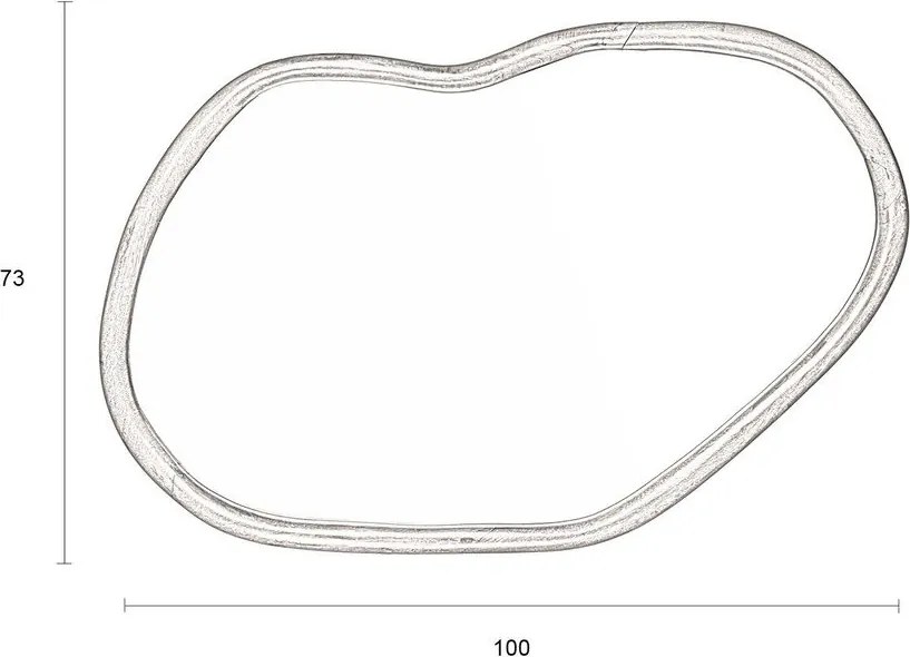 Nástěnné zrcadlo s dřevěným rámem 73x100 cm Ashley – Dutchbone