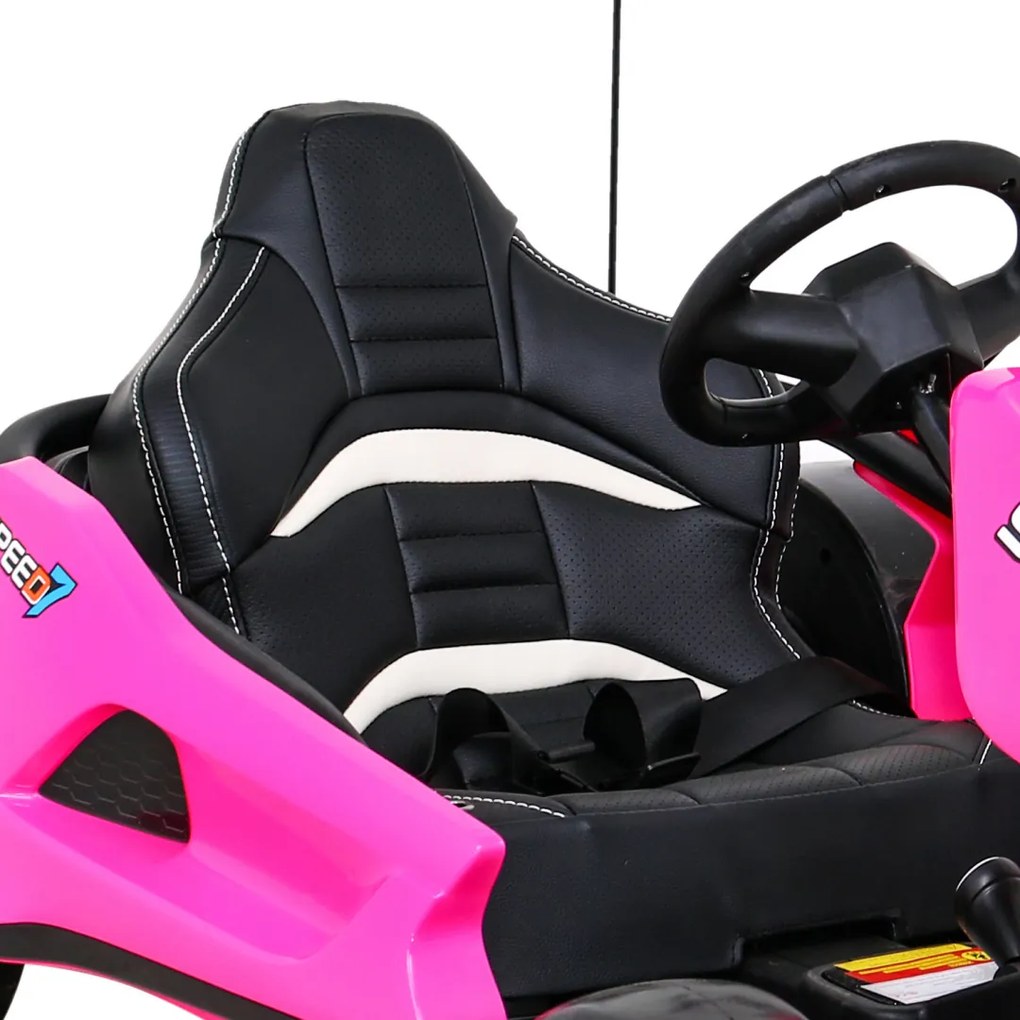 Ramiz Motokára Speed 7 Drift King na baterie pro děti růžová + funkce driftu + sportovní sedadlo + 2 rychlosti + EVA