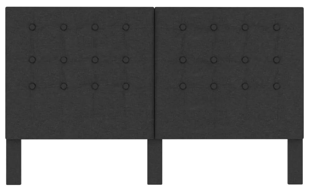 Prošívané čelo postele tmavě šedé textil 180 x 200 cm,  287474