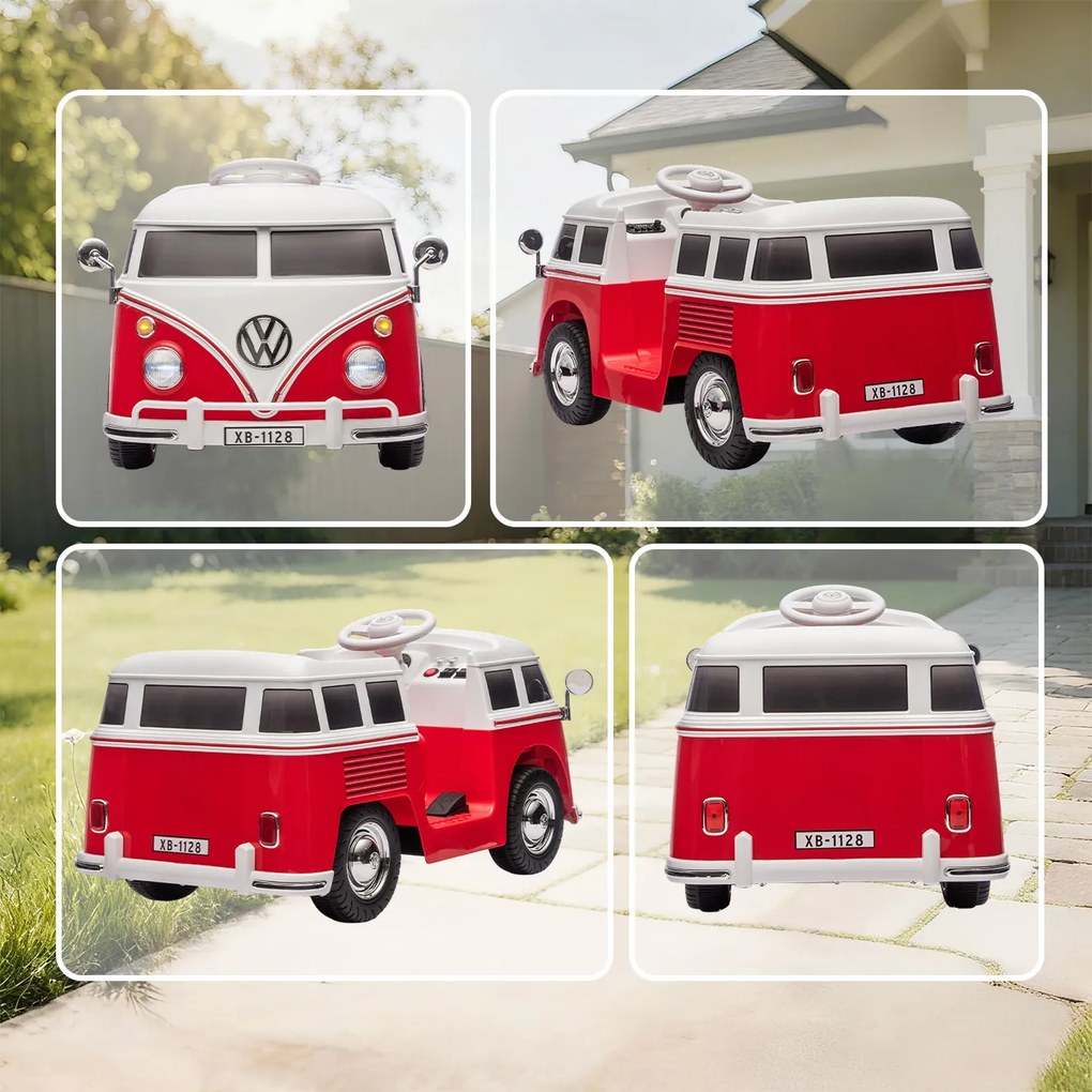 AIYAPLAY dětské elektroauto, 12V dětské vozidlo s MP3, dvoumotorové, elektrické vozidlo s klaksonem, měkký start, 89x49x41,5 cm, červená