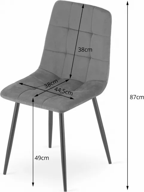 Set jídelních židlí KARA zelené (2 ks)