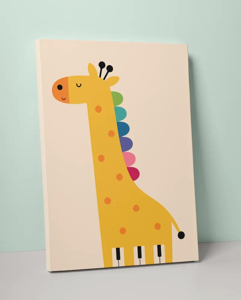 Plakát / Obraz Žirafa Pololesklý saténový papír 210 g/m² A4 - 21 x 29,7 cm