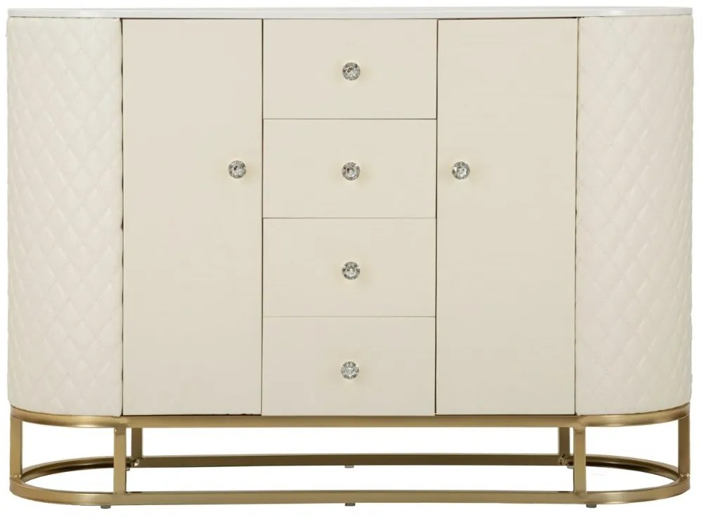 Designová komoda Pembroke 120 cm bílá