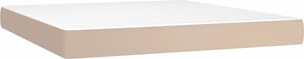 Box spring postel s matrací cappuccino 180 x 200 cm umělá kůže 3137562