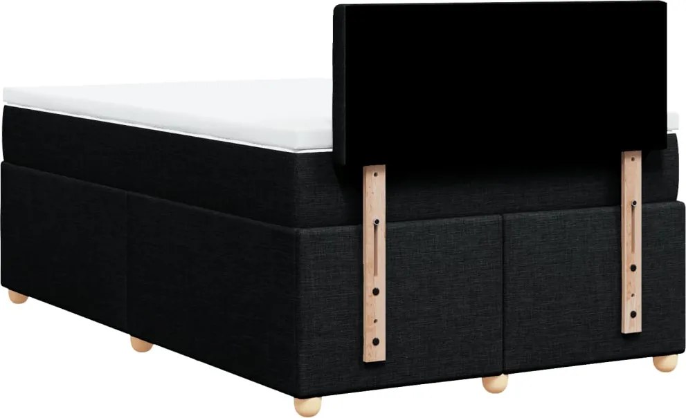 Box spring postel s matrací černá 120x200 cm textil 3286663