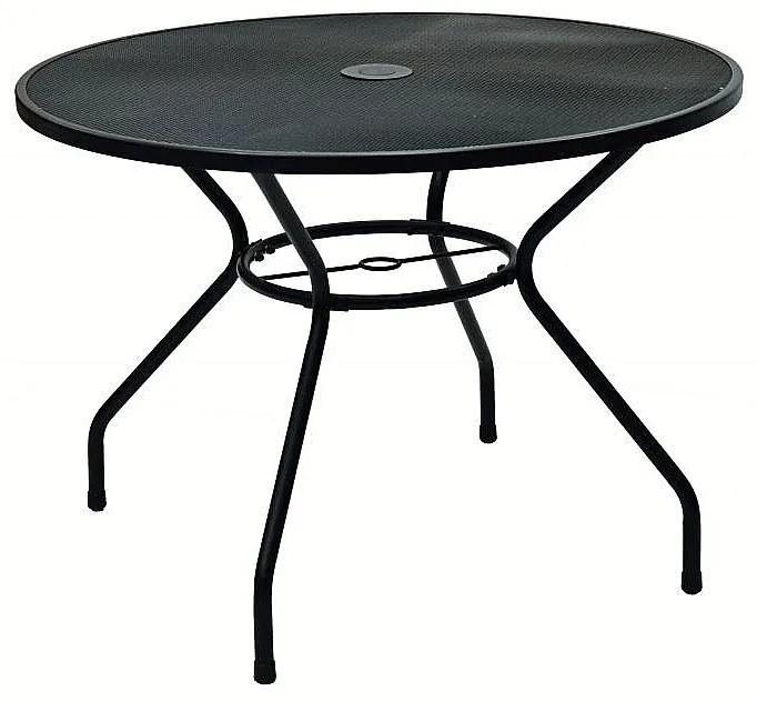 DEOKORK Kovový stůl TAMPA ø 106 cm (černá)