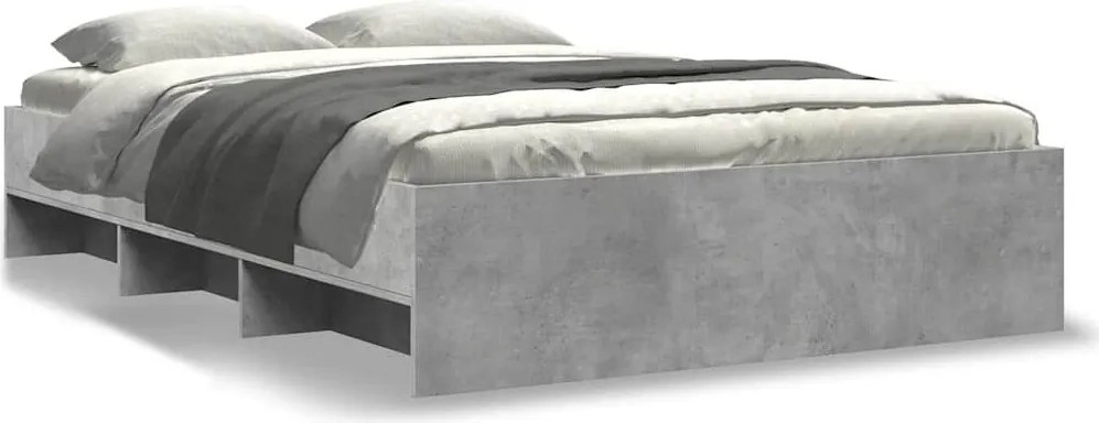 Rám postele betonově šedý 120 x 190 cm kompozitní dřevo 3295698