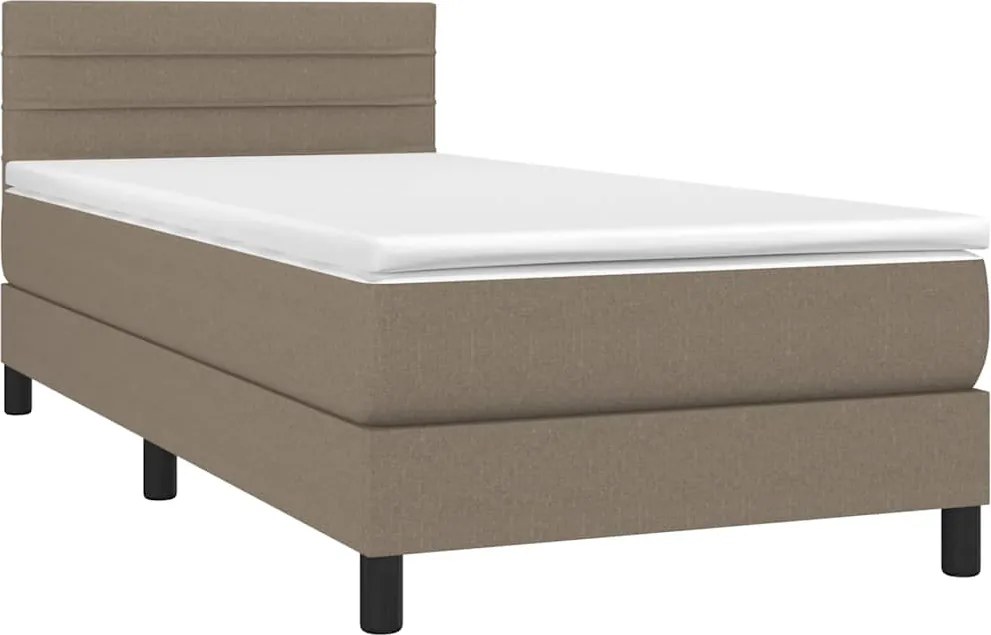 Box spring postel s matrací taupe 90x190 cm textil 3140101