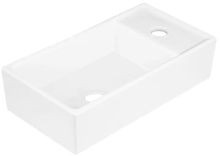 Gamma Pako, umyvadlo na desku 410x220x110 mm, bílá lesklá, GMA-UC-PAKO