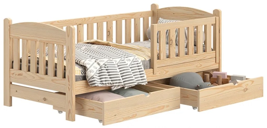 Dřevěná dětská postel Alvins DP 002 80x180 - borovice