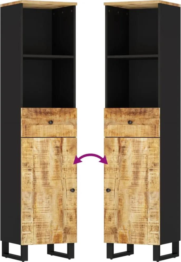 vidaXL 3dílná koupelnová sestava masivní mangovníkové dřevo [3200637]