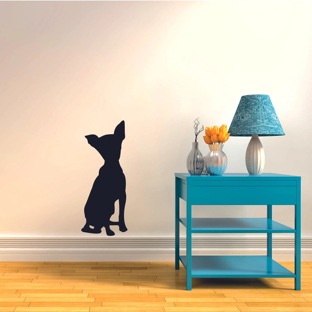 Samolepka na zeď - Silueta psa (25x60 cm) - PopyDesign