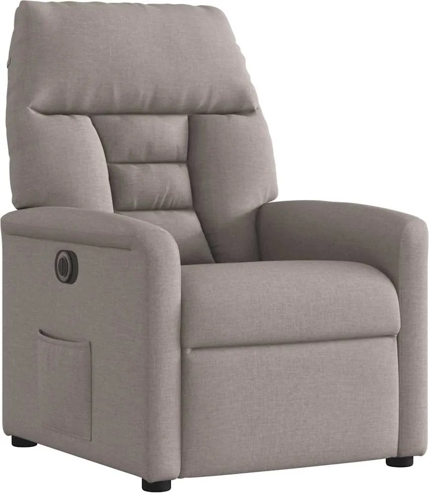 Elektrické polohovací křeslo taupe textil 3303019
