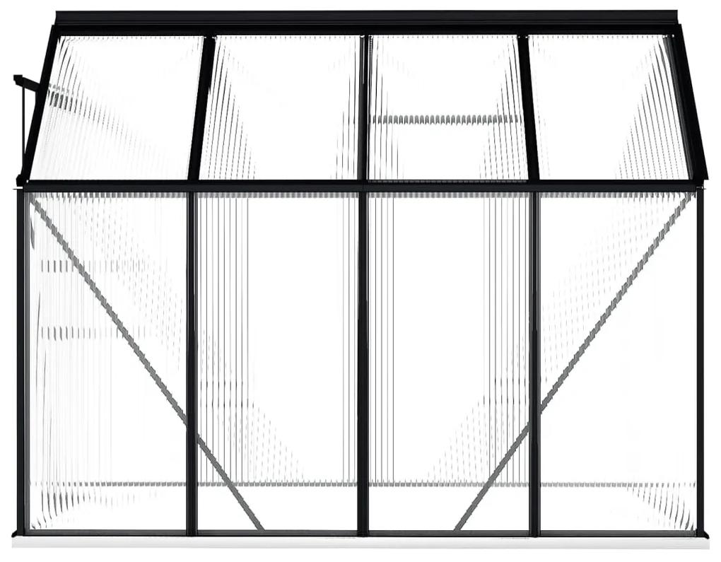 Skleník s podkladovým rámem antracitový hliník 4,75 m² - Default Title