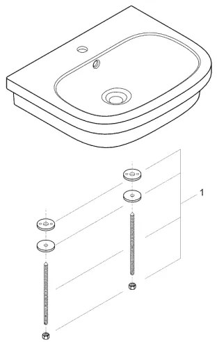 GROHE 39337000 - Umyvadlo na desku EURO CERAMIC 600 × 480 mm keramika/bílá