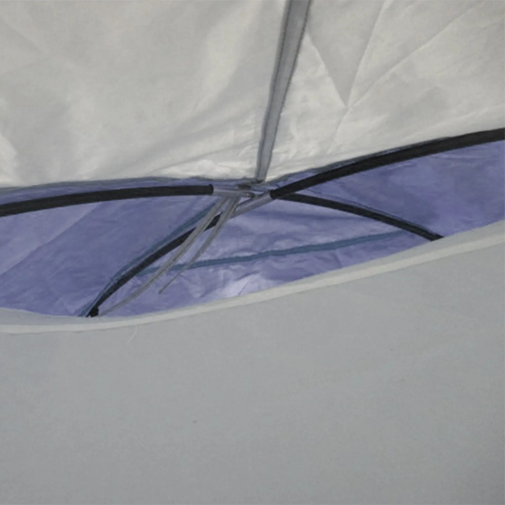 Outsunny Lehký Vzdušný Stan pro Kempování ve Tvaru Dómu pro 3/4 Osoby s Zipem a Taškou Oxford 320 x 240 x 130 cm Tmavě Modrá Světle Šedá