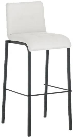 Barová židle Sarah, látkový potah, výška 78 cm, černá-bílá